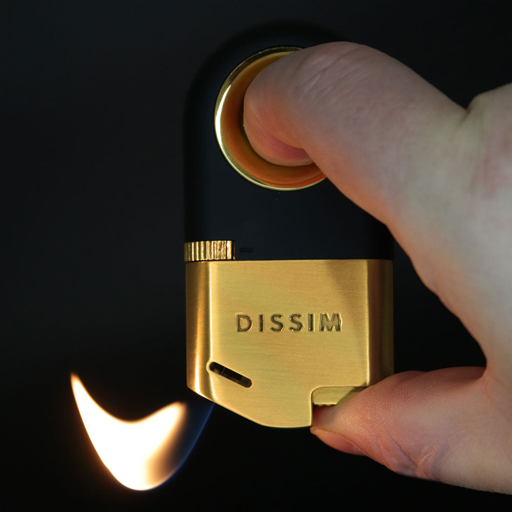 Gold Dissim Soft-Flame Inverted Lighter